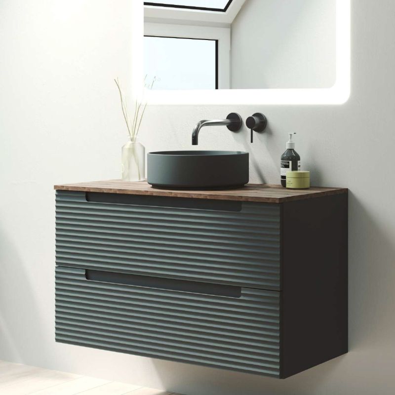Mueble SENZA 100 2C | Mueble de Baño |Mueble de Baño DANA Ceniza
